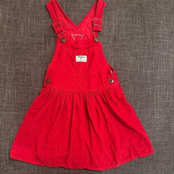 OshKosh B'gosh | Dresses | Oshkosh Bgosh Red Corduroy Jumper Dress ...